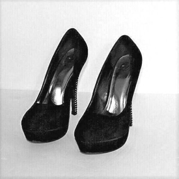 Heart In D | Shoes | Heart In D Black Platform Pumps Stiletto Heels ...
